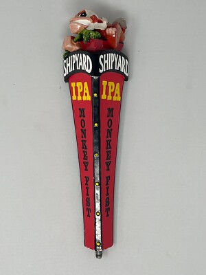 Shipyard IPA Monkey First Draft Beer Tap Handle Tapper 3 Sided Mancave ...