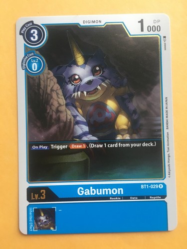 Gabumon BT1-029 R Digimon CCG Card | Release Special Booster Near Mint ...