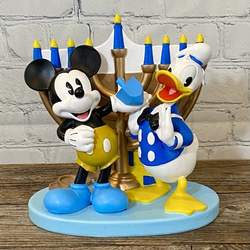 NEW Disney Mickey Mouse Donald Duck Hanukkah Menorah Figurine Dreidel ...
