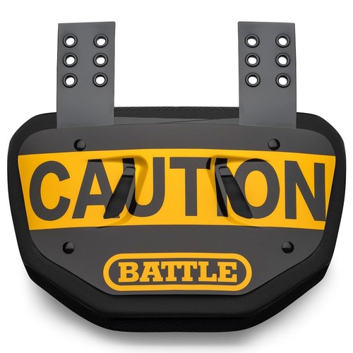 Sports Caution Chrome Football Back Plate - Adult, Yellow | eBay