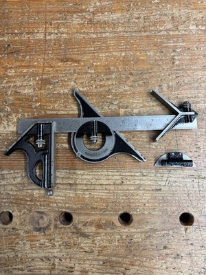 Vintage Starrett Combination Square Protractor | eBay