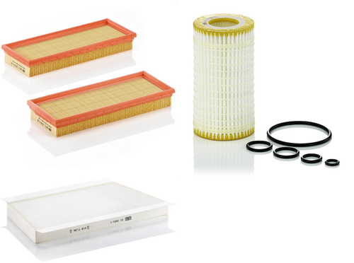 MANN-FILTER Air Oil Cabin Filter Service Kit fits Mercedes C-class ...