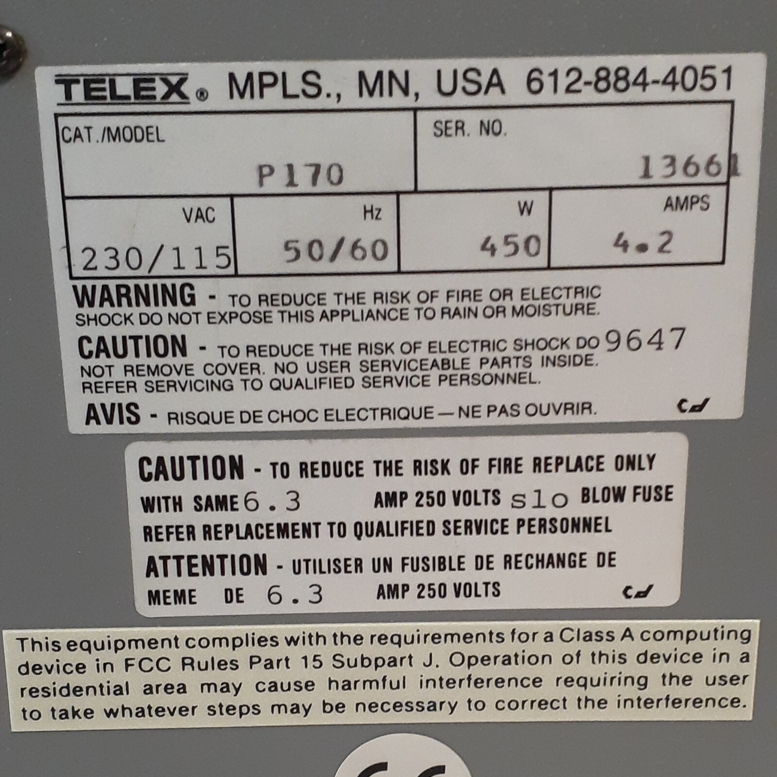 Telex MagnaByte P170v LCD Projector W/Padded Carrying Case Tested Pre ...