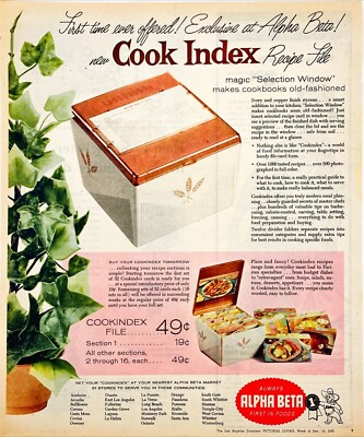 Alpha Beta Grocery Stores First In Foods 1917-1995 Index Vtg Magazine ...