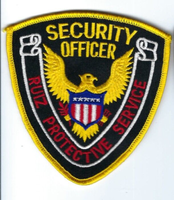 Ruiz Protective Service in Dallas TX Texas Security Officer patch - NEW ...