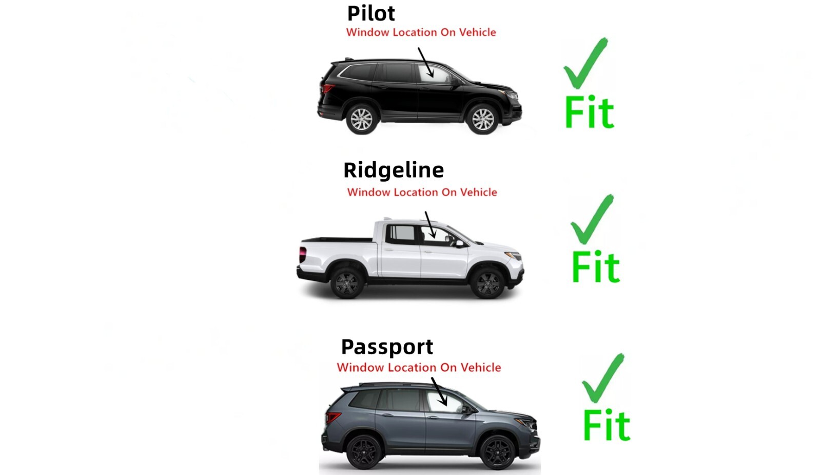 Fit Honda Pilot Ridgeline Passport Passenger Right Side Front Door ...