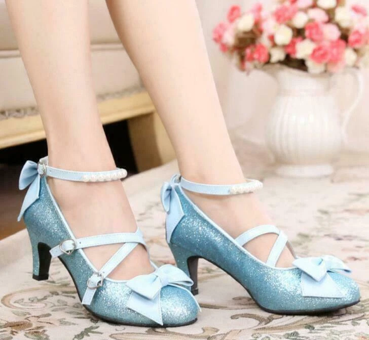 Cute High Heels With Glitter