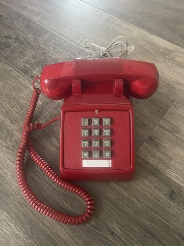 Cortelco RJ11C Vintage Red Push Button Phone Presidential Desk Decor | eBay
