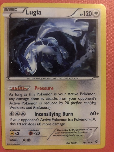 Pokémon TCG Lugia Fates Collide 78/124 Holo Exclusive for sale online ...