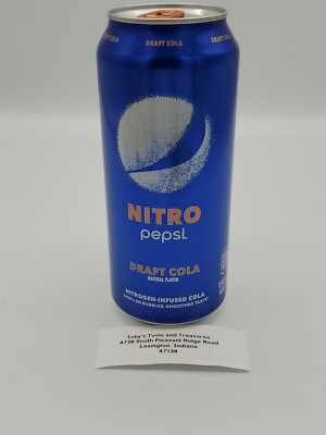 2022 FULL Nitro Pepsi Draft Cola 13.65oz Can PepsiCo Pepsi-Cola Soda ...
