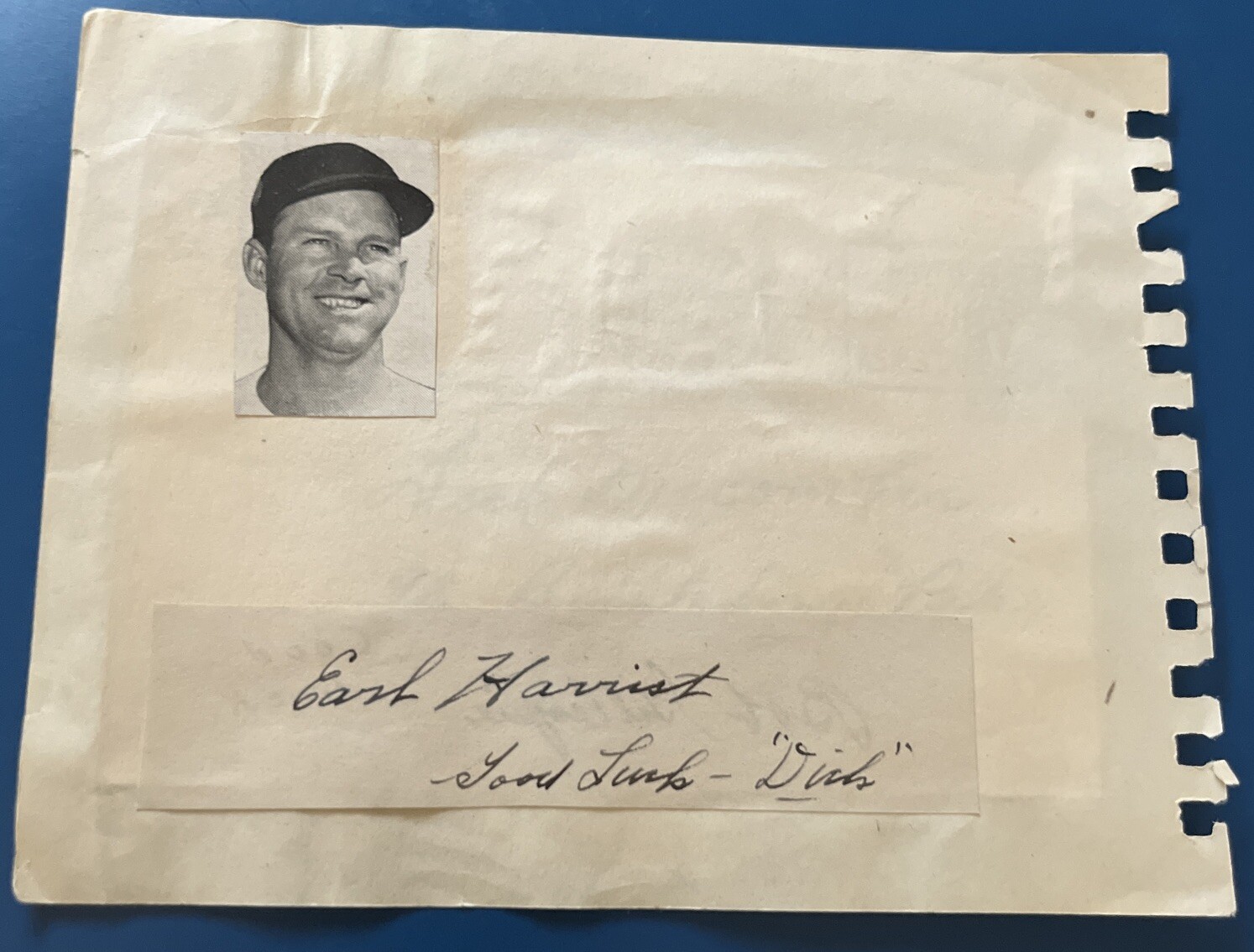 Lee Handley And Earl Harrist Signed Cuts On Album Page Rare | eBay