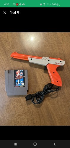 NES Light Zapper gun with Super Mario Bros and Duck Hunt Game Cartridge ...