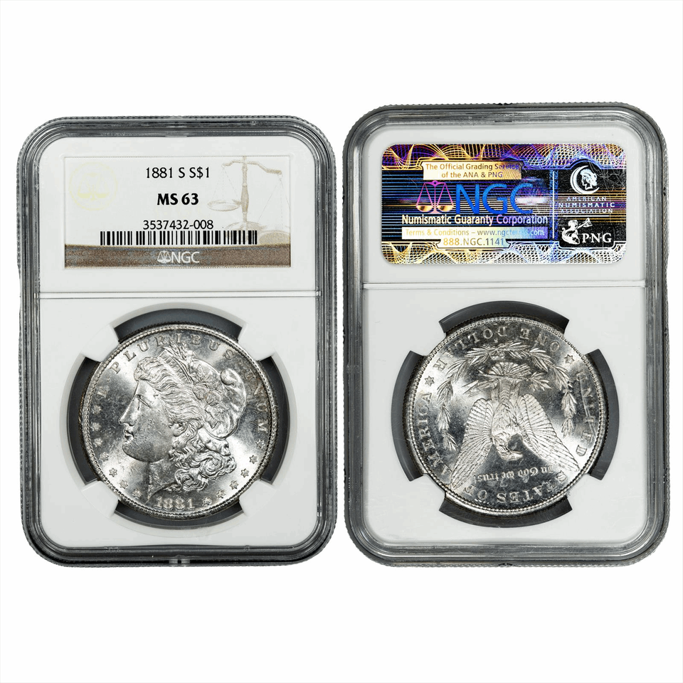 1881 Morgan Silver Dollar $1 NGC MS 63 | eBay