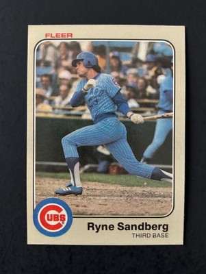 RYNE SANDBERG CHICAGO CUBS HOF 1983 FLEER ROOKIE RC CARD #507 ...