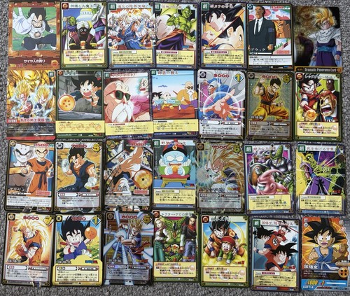 Dragon Ball Z Data Carddass Holo Prism Card Lot 28 Cards Goku Gohan ...