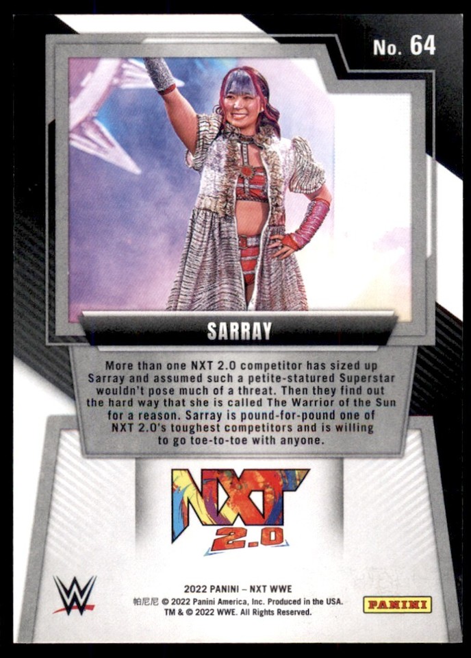 2022 WWE NXT Wrestling Sarray #64 | eBay