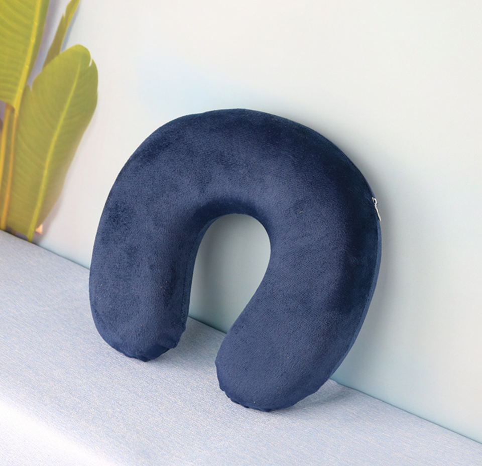 U Memory Foam Neck Support Pillow Cushion for Travelling Travel ...