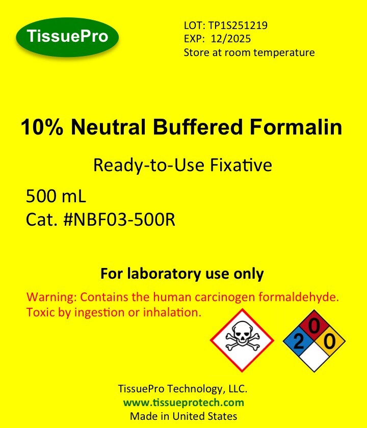Neutrasafe Formalin Formalin, 10%, Neutral Buffered, Reagents,