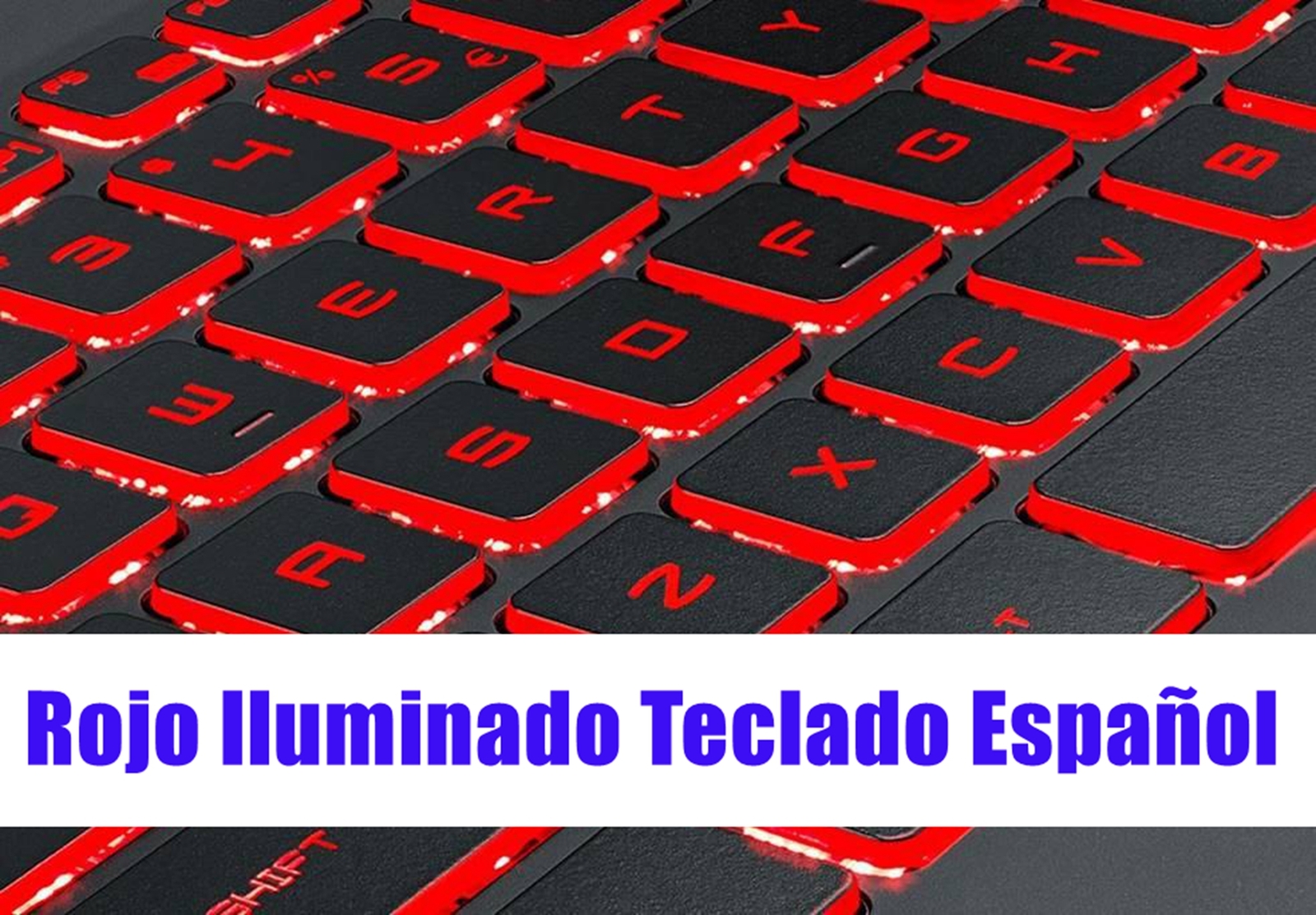 Spanish Red backlit keyboard for MSI GL63 8RCS(MS-16P8)/GL65 9SD(MS ...
