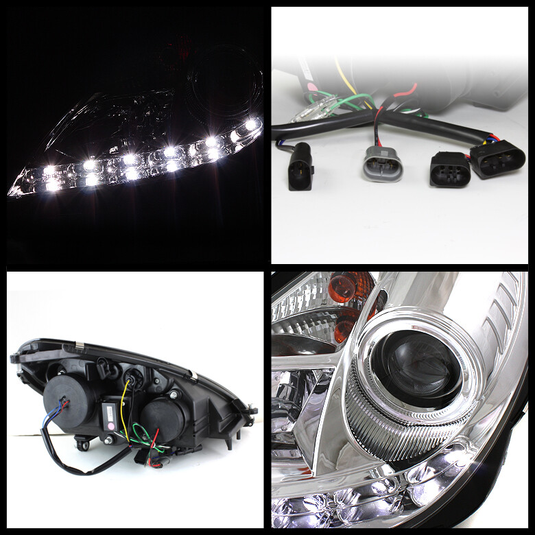 2005-2011 Mercedes Benz R171 SLK Projector Headlights w/ LED DRL ...