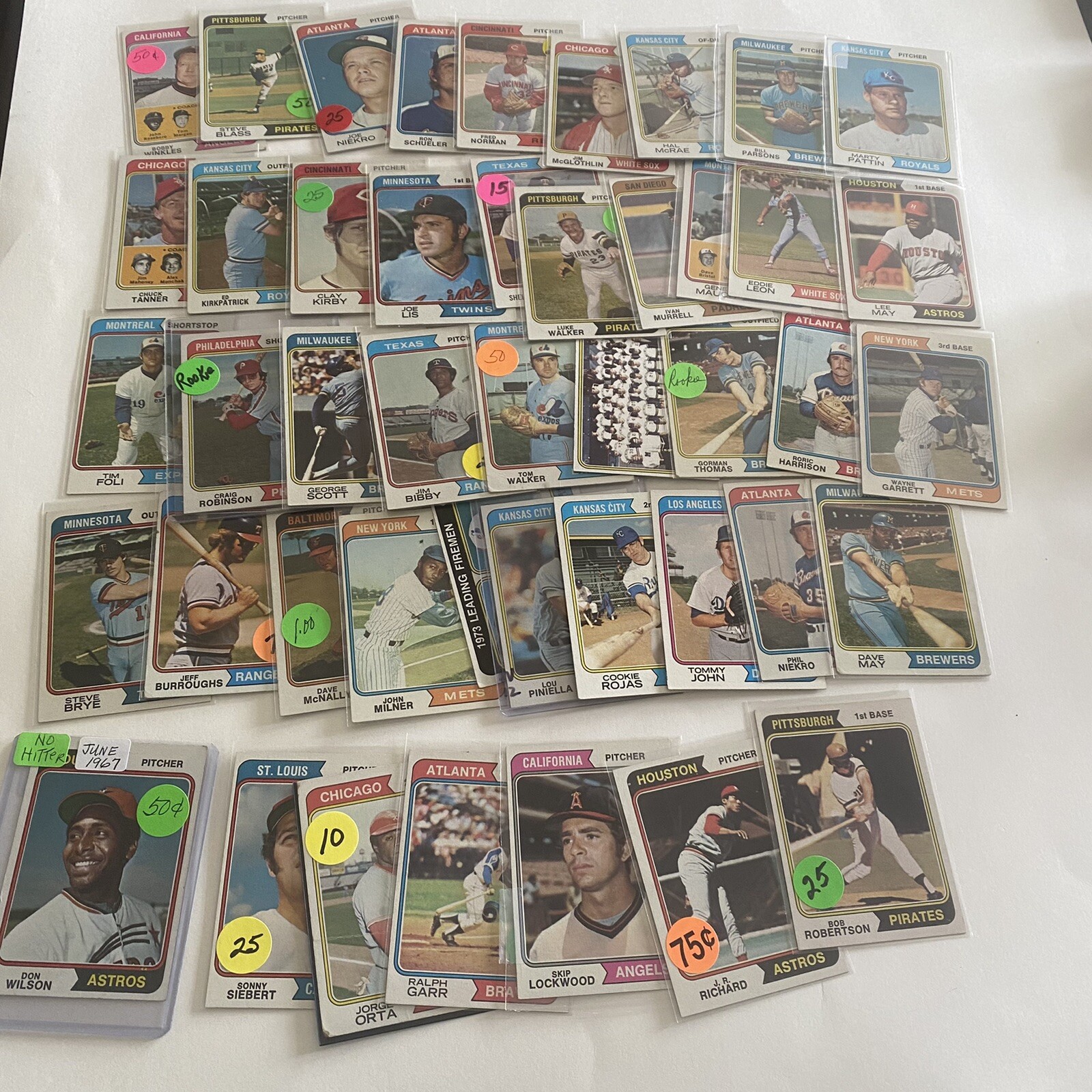 1974 Topps Baseball Cards Lot of 504 Most in Excellent Condition Some ...