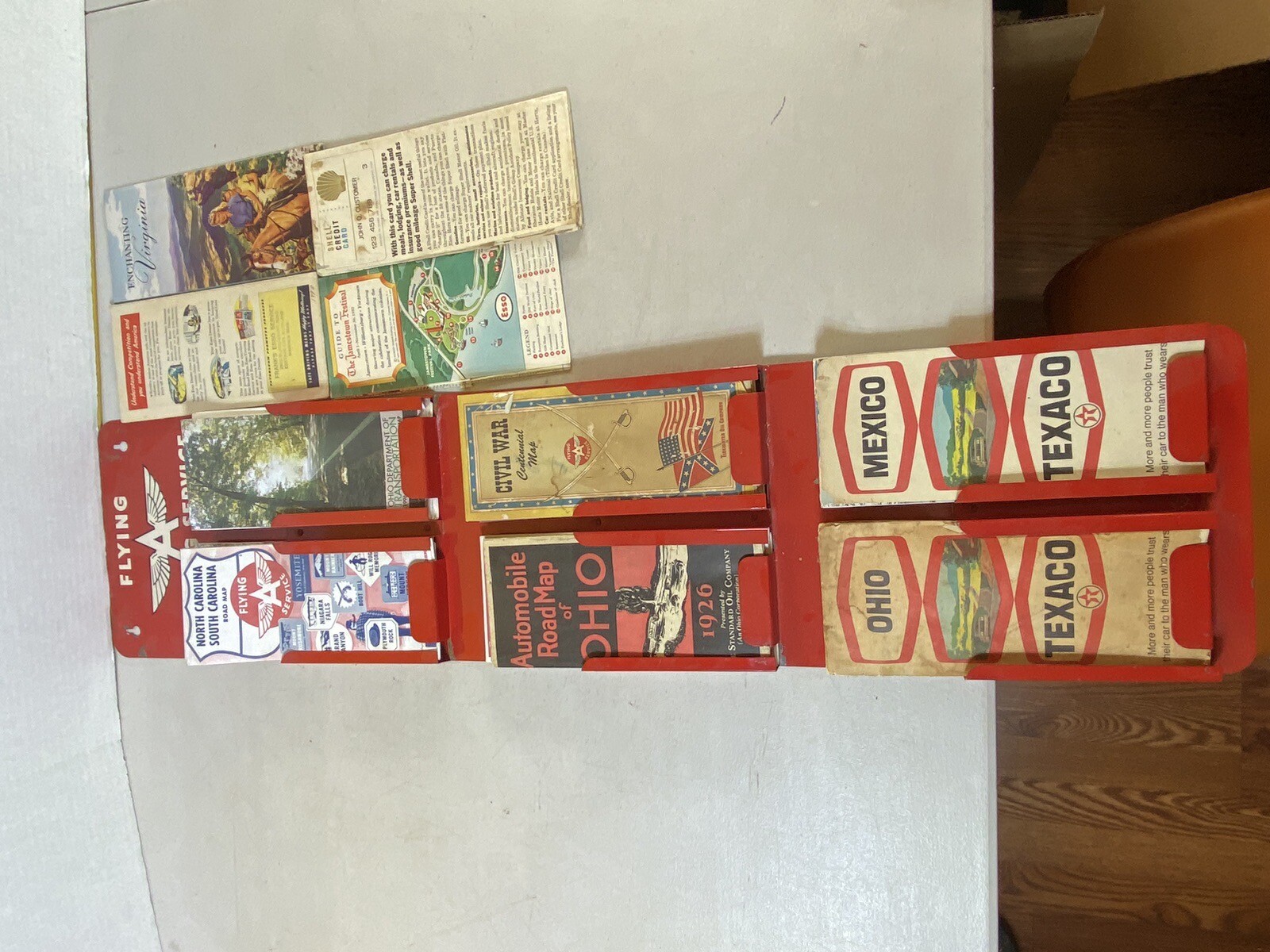 Flying A Touring Service oil gas service Station road Maps lot Display ...