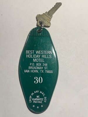 Best Western Holiday Hills Motel Hotel Room Key Fob with Key Van Horn ...