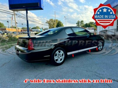 fit:2000-2007 Chevy Monte Carl Body Side FLAT Molding Rocker Panel Trim ...