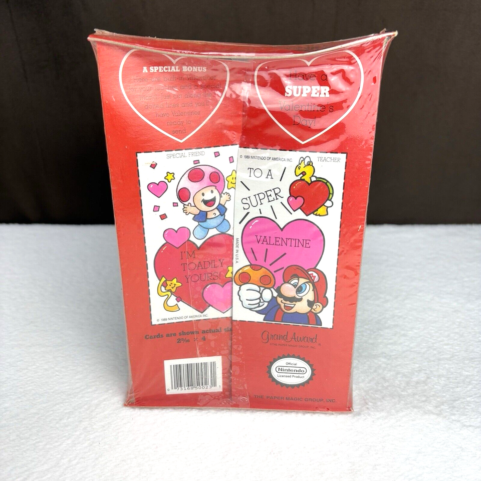 NEW & SEALED! Vtg 1989 Nintendo Super Mario Bros. Valentines Box w/ 30 ...