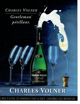 Publicité Advertising 059 1997 vin mousseux Charles Volner brut ...