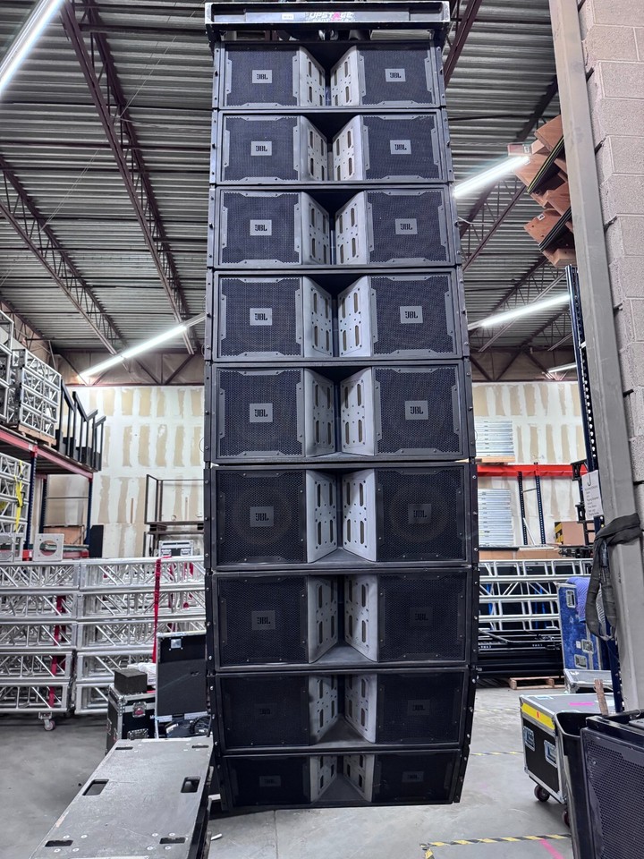 JBL VerTec Line Array Speaker PA System, 18 VT4888, 10 VT4880 Subs, Amp ...