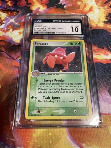 Pokemon 2004 Parasect Teverse Holo EX Fire Red & Leaf Green 43/112 Gem ...
