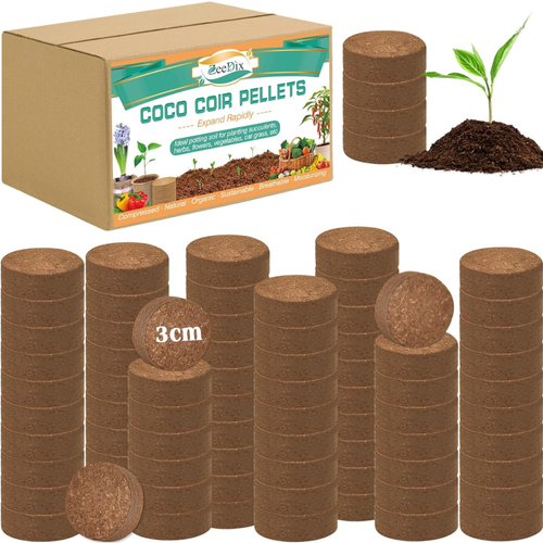 30mm Compressed Coco Coir Fiber Potting Soil Seed Starters- Organic ...