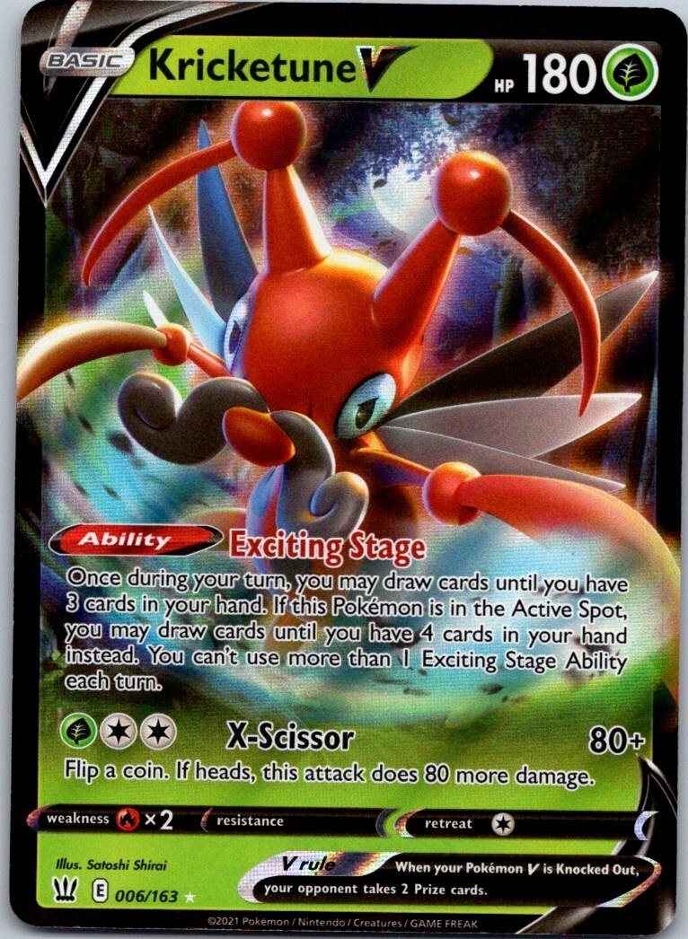 Pokemon Kricketune V 006/163 Ultra Rare Free Shipping! | eBay