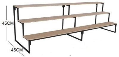 3 Tier Step Unit 2.4M - 3M Long Market Stall Display Stand 150mm x ...