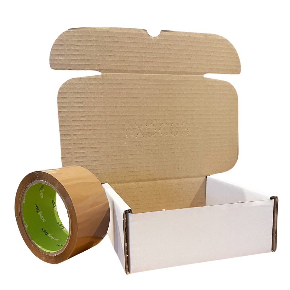 WHITE SHIPPING CARDBOARD BOXES POSTAL MAILING GIFT PACKET SMALL PARCEL ...