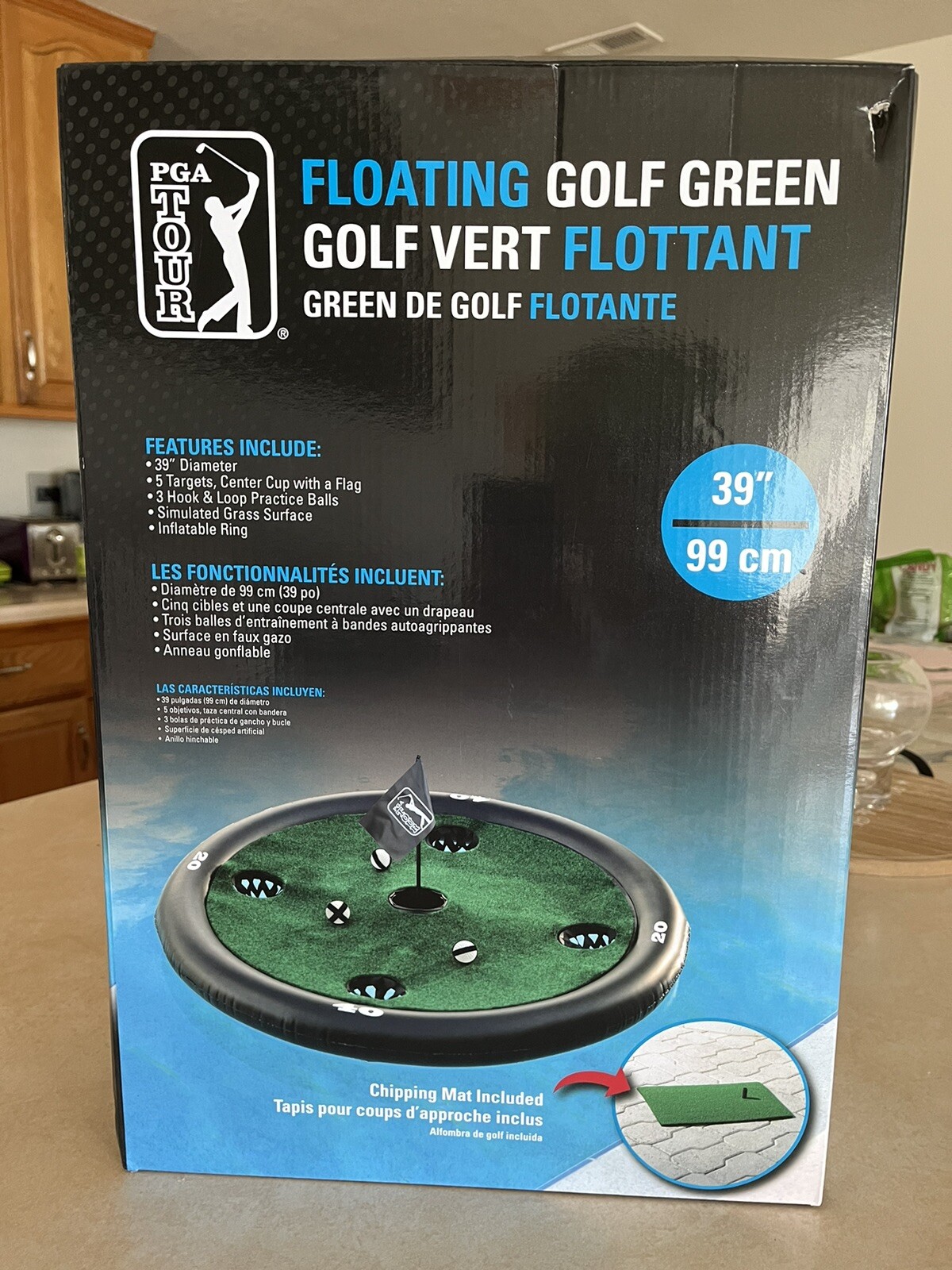 PGA Tour Floating Golf Green with Chipping Mat & Balls Included | eBay