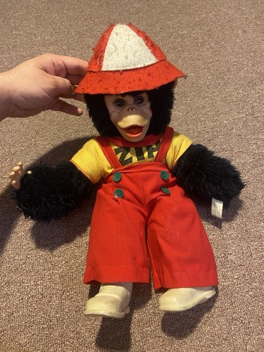 Vintage Zip The Monkey Rubber Face 16" Plush Doll Rushton Co. Zippy ...