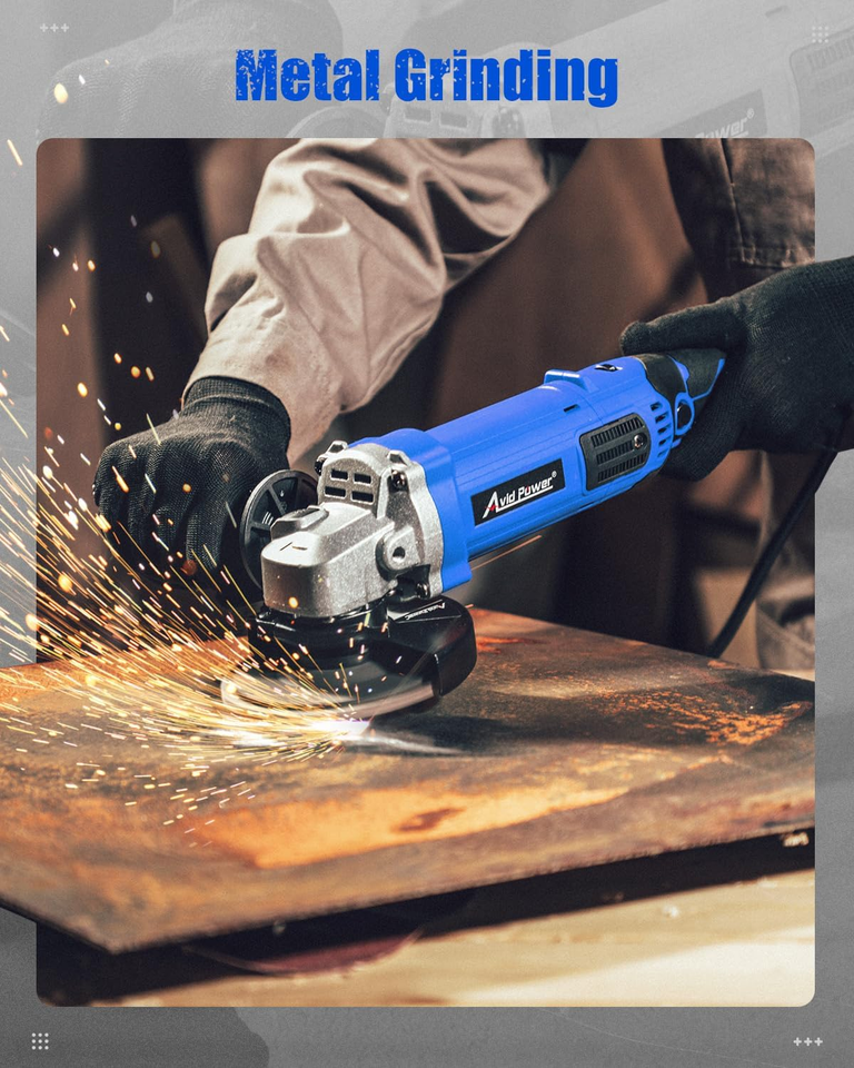 Angle Grinder 4-1/2 Inch 8.0 Amp 1000W Electric Grinder Tool 7-Variable ...