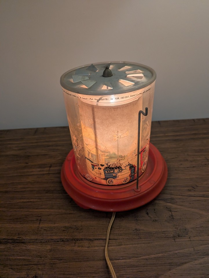 Vintage 1948 Econolite Carousel Motion Lamp Totville Train Light Lamp ...