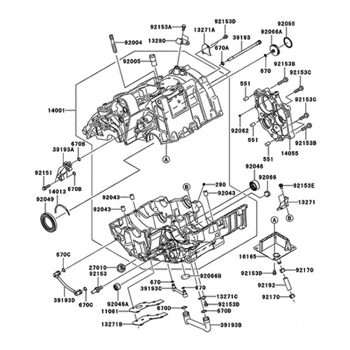 KAWASAKI EX 650 NINJA 650R 2006-2023 crankcase allen screw kit #2 EX650 ...