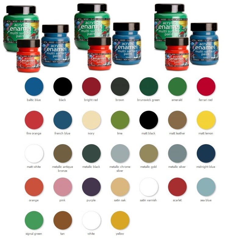 Polyvine Acrylic Enamel Paint All Colours + Sizes interior & Exterior ...