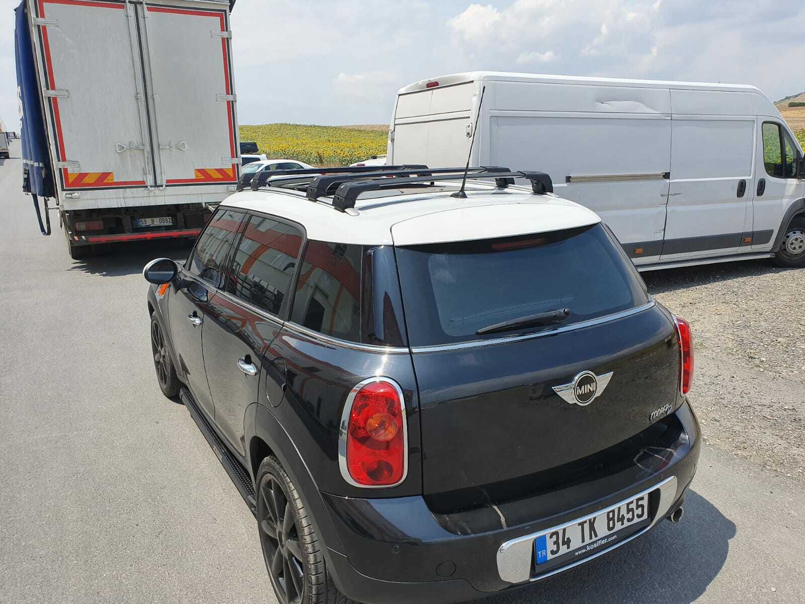MINI COOPER COUNTRYMAN BLACK ROOF RACK CROSS BAR CROSS RAIL 4 PCS ...