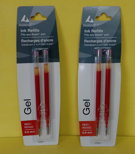 Avant Silkscribe Gel Ink Refills 0.5mm Red 4 Pack 22924 | eBay