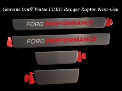 Ford Ranger RAPTOR Next Gen "FORD PERFORMANCE" Genuine Scuff Plates 4 ...