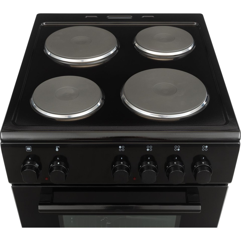 Electra SE50B/1 50cm Free Standing Electric Cooker with Solid Plate Hob ...