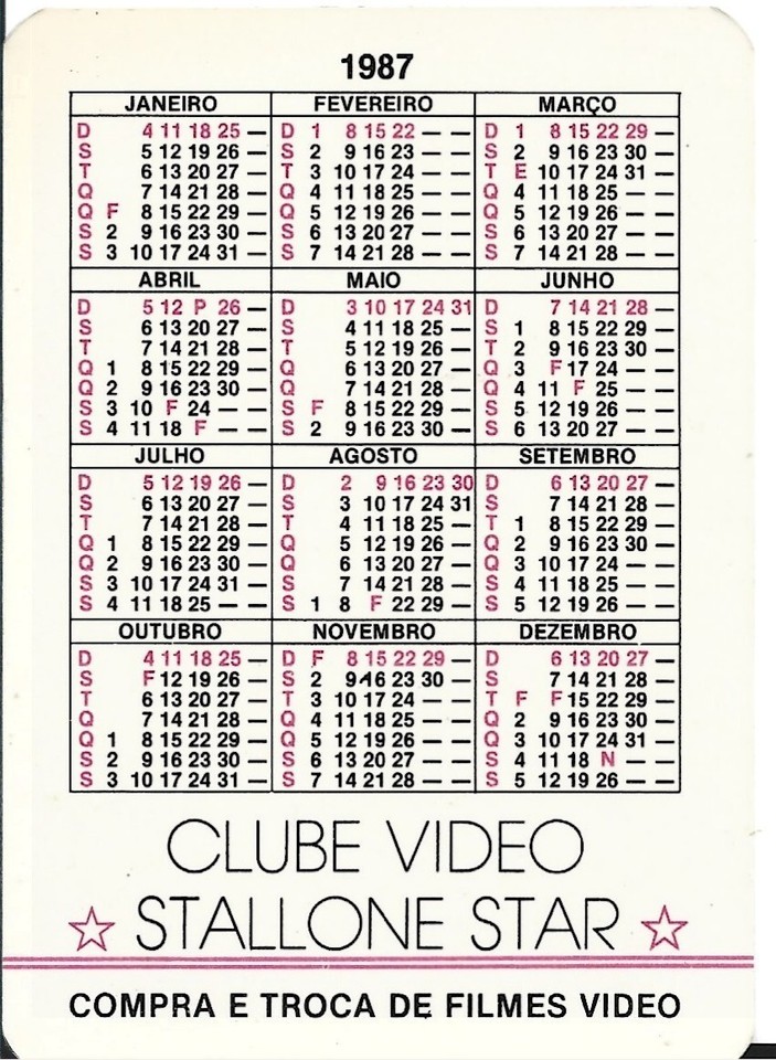 ⭕VTG card pocket calendar 1987 BRUCE LEE Portugal Movie | eBay