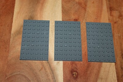 Lego 3 Stück Platte 6x10 dunkelgrau 3033 Neu Platten (dark bluish gray ...