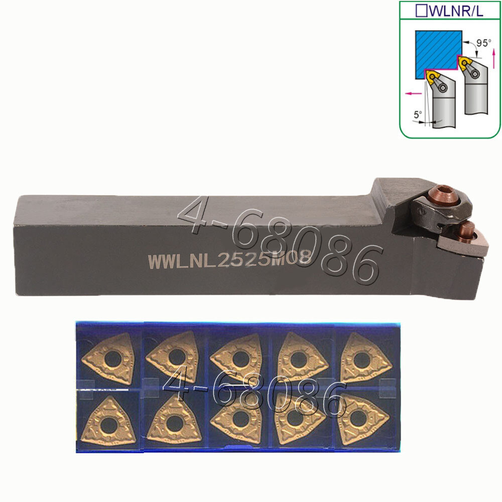 WWLNL2525M08 left hand Lathe Turn Tool Holder+5PC WNMG080408-PM carbide ...