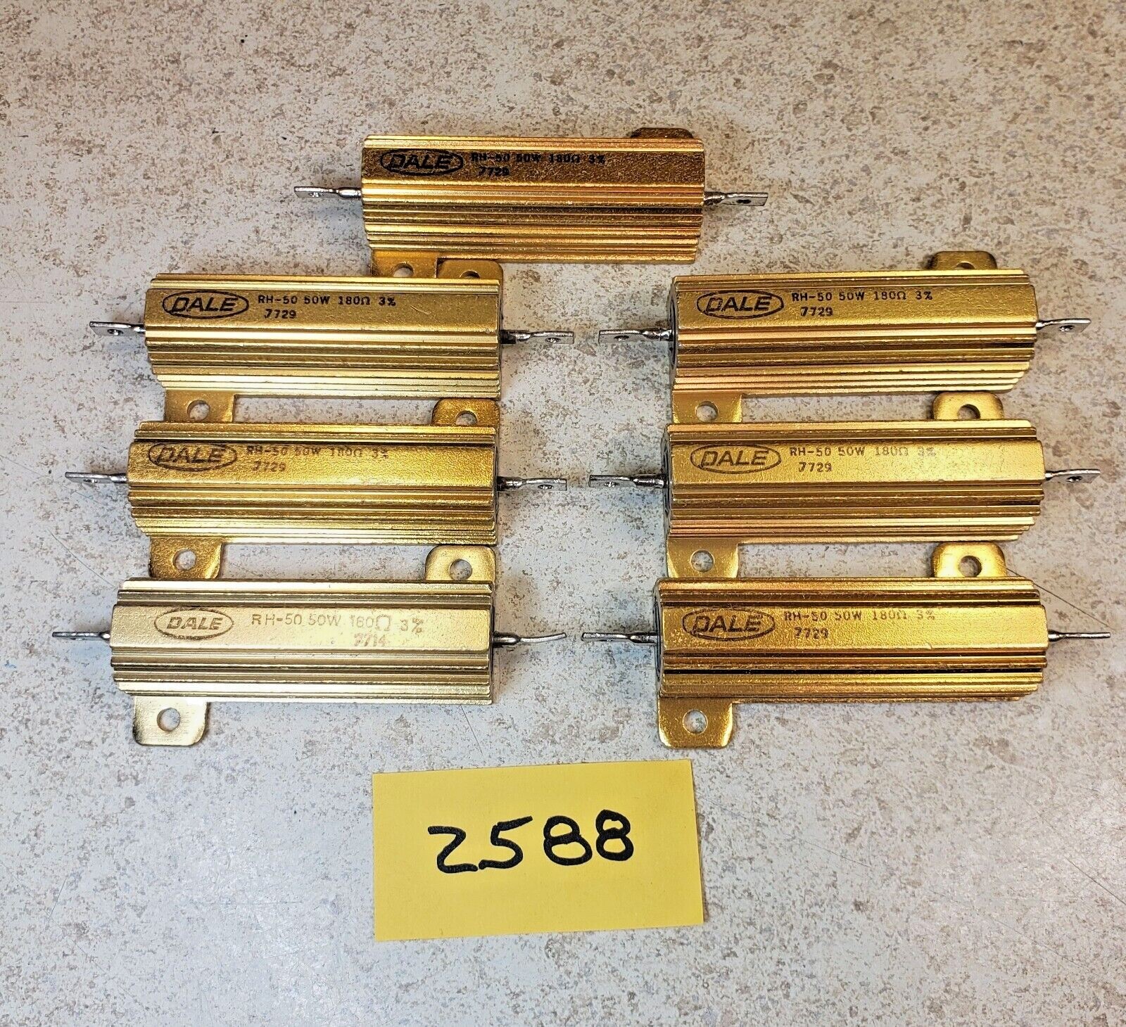 Lot of (7) Dale RH-50 180 Ohm 50W 3% Aluminum Power Resistor - New! | eBay